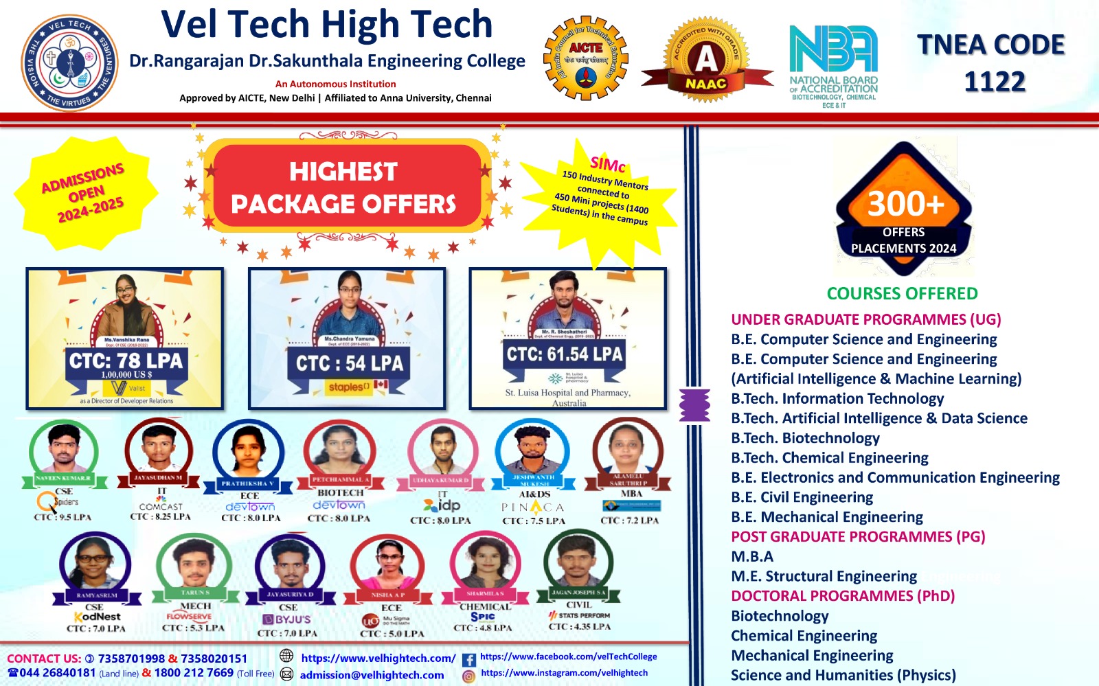 Vel Tech HighTech Engineering College | Top 10 Engineering college TN